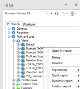 Working with the IBM Planning Analytics Cube Viewer
