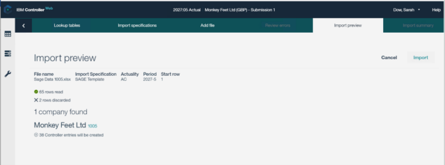 Using IBM Controller Web for Data Import